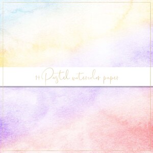 Pastel Watercolor Digital Paper, Pastel Ombre Wallpaper, Pastel ...
