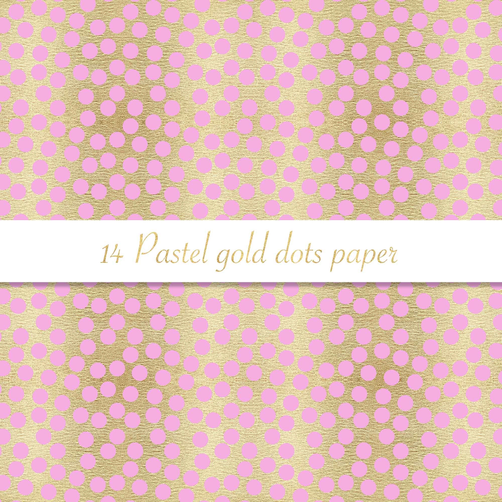 Pastel Gold Dots Digital Paper Seamless Paper Polk Dots - Etsy