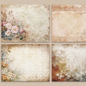 Vintage Floral Lace Journal Pages, Printable Romantic Journal, Vintage ...