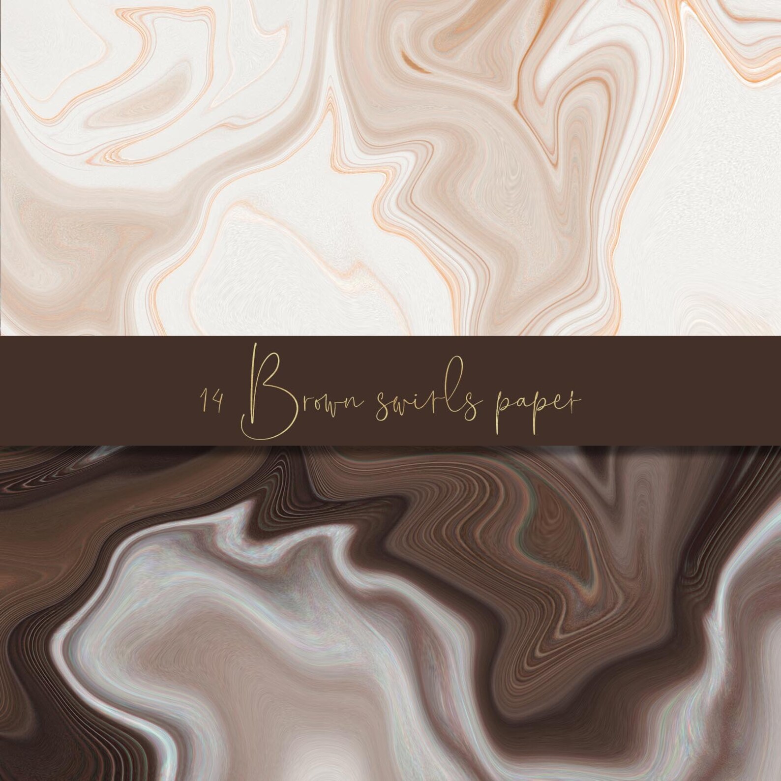 Brown Swirls Digital Paper Abstract Marble Marble - Etsy