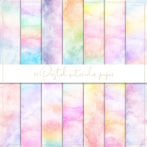 Pastel Ombre Digital Paper Rainbow Pastel Gradient - Etsy
