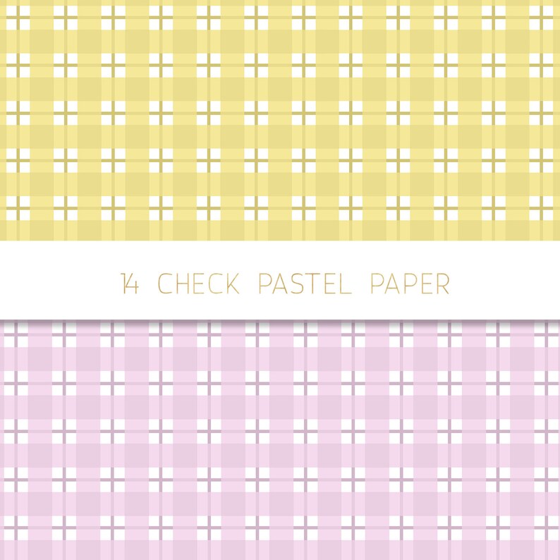 Pastel Check Digital Paper, Gingham Pattern, Pink Plaid, Tartan ...