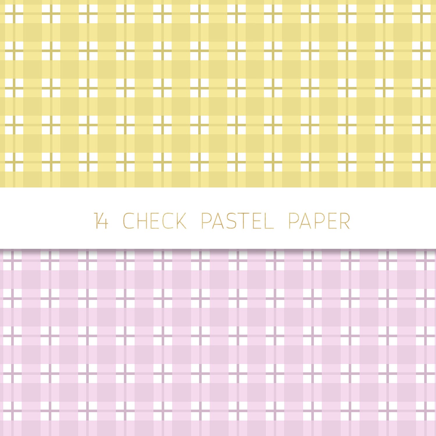 Pastel Check Digital Paper Gingham Pattern Pink Plaid - Etsy