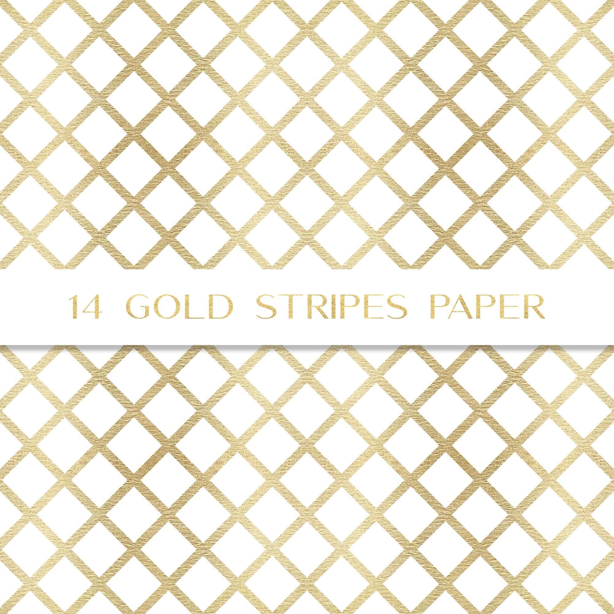 Gold Stripes Digital Paper, Seamless Paper, Gold Pattern Paper, Stripes ...