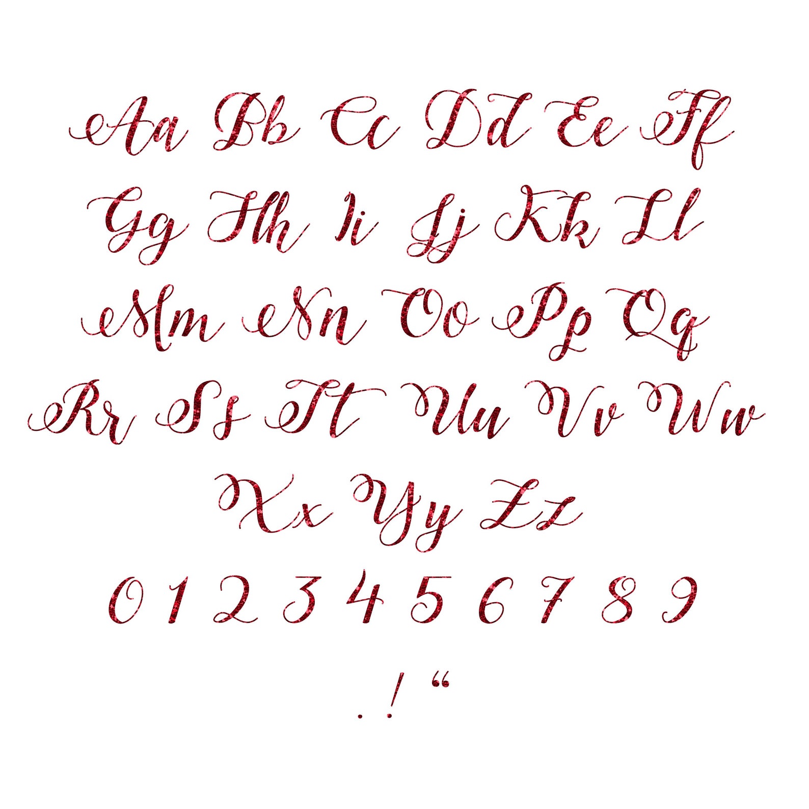 Red Glitter Alphabet Letters Red Glitter Letters Red - Etsy