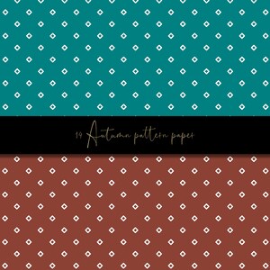 Autumn Pattern Digital Paper, Dots Pattern Paper, Fall Colors ...