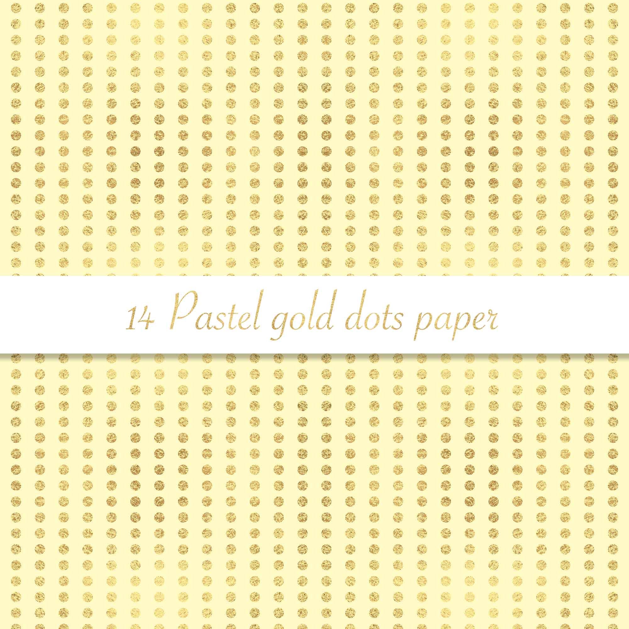Pastel Gold Dots Digital Paper Seamless Paper Polk Dots - Etsy