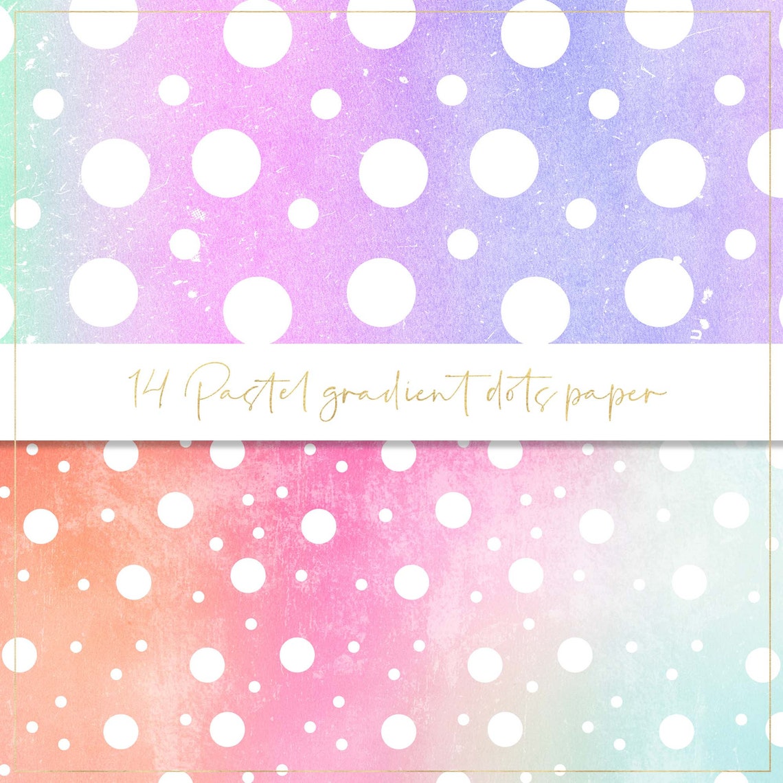 Pastel Gradient Dots Digital Paper Polk Dots Pattern Pastel - Etsy
