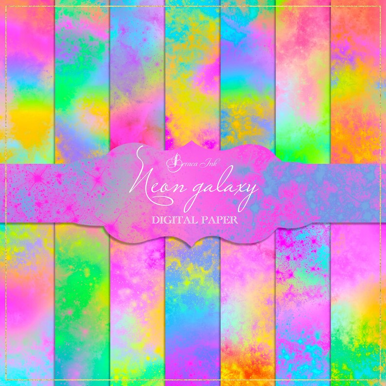 Rainbow BUNDLE Digital Paper Rainbow Swirls Colorful - Etsy