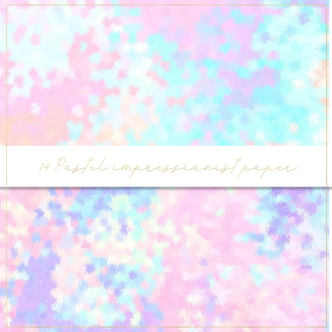 Pastel impressionist digital paper ombre textures pastel | Etsy