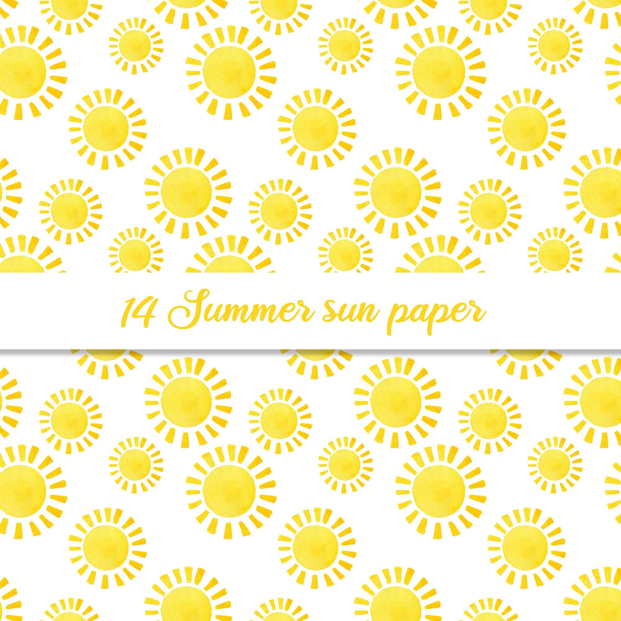 Papel digital de sol de verano papel sin costuras patrón de - Etsy México