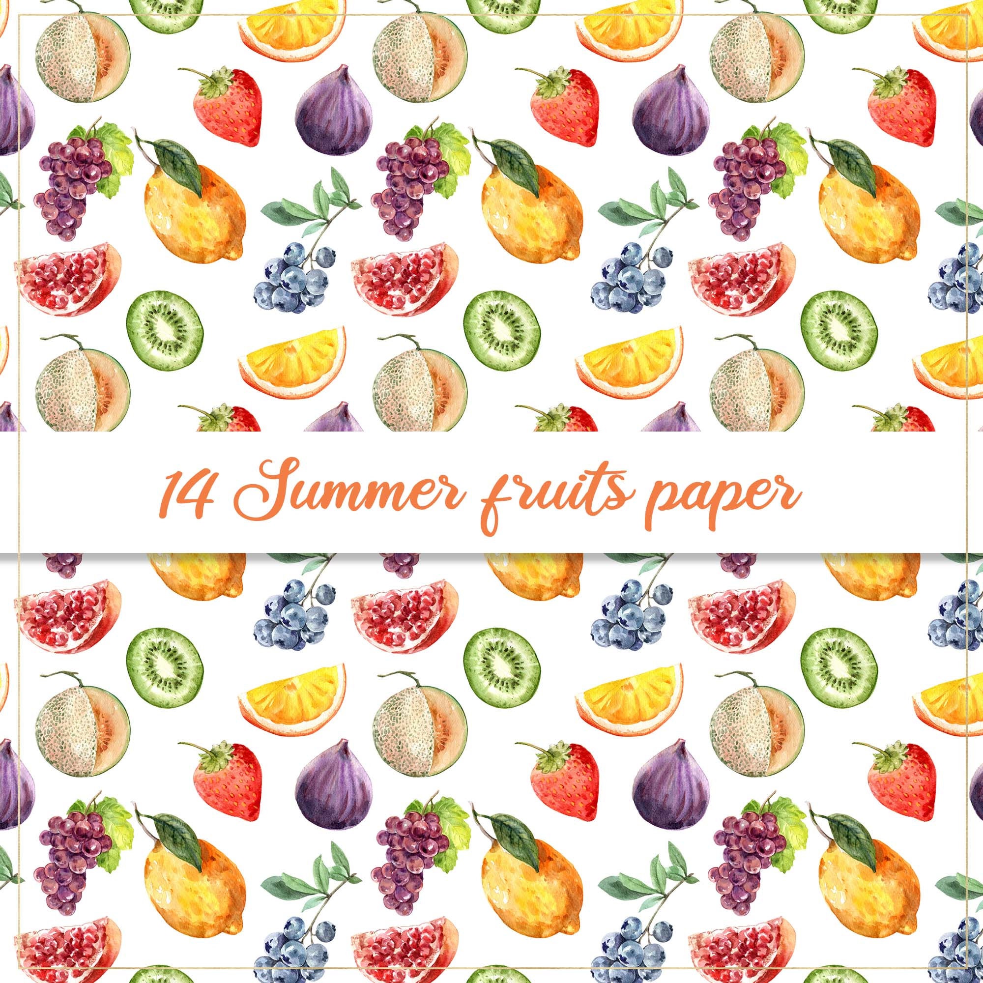 Summer Fruits Digital Paper Seamless Pattern Lemon - Etsy