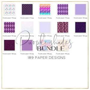 Purple Shades BUNDLE Digital Paper, Purple Wallpaper, Galaxy Paper ...