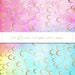 Rainbow Gold Stars Watercolor Digital Paper, Gold Stars Pattern, Cosmic ...