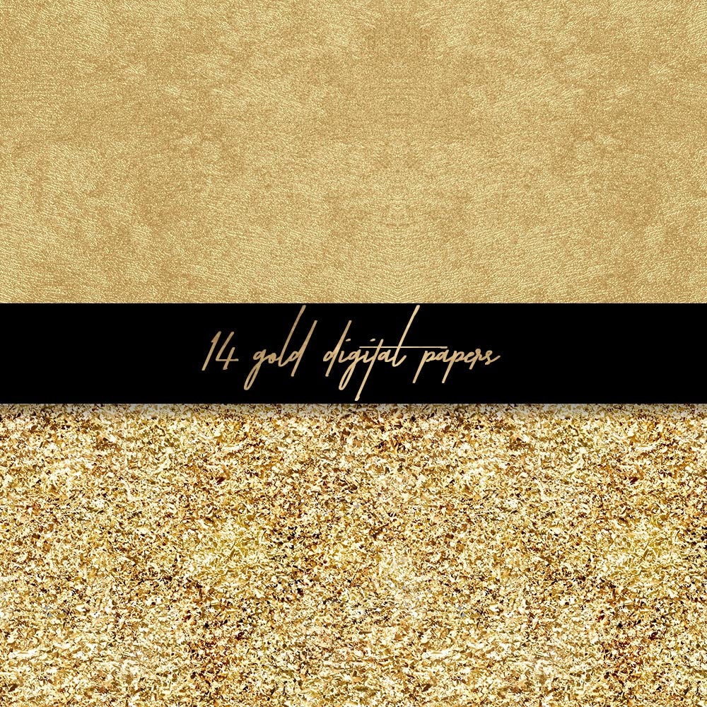 Gold Digital Paper Gold Background Gold Foil Gold Glitter - Etsy UK