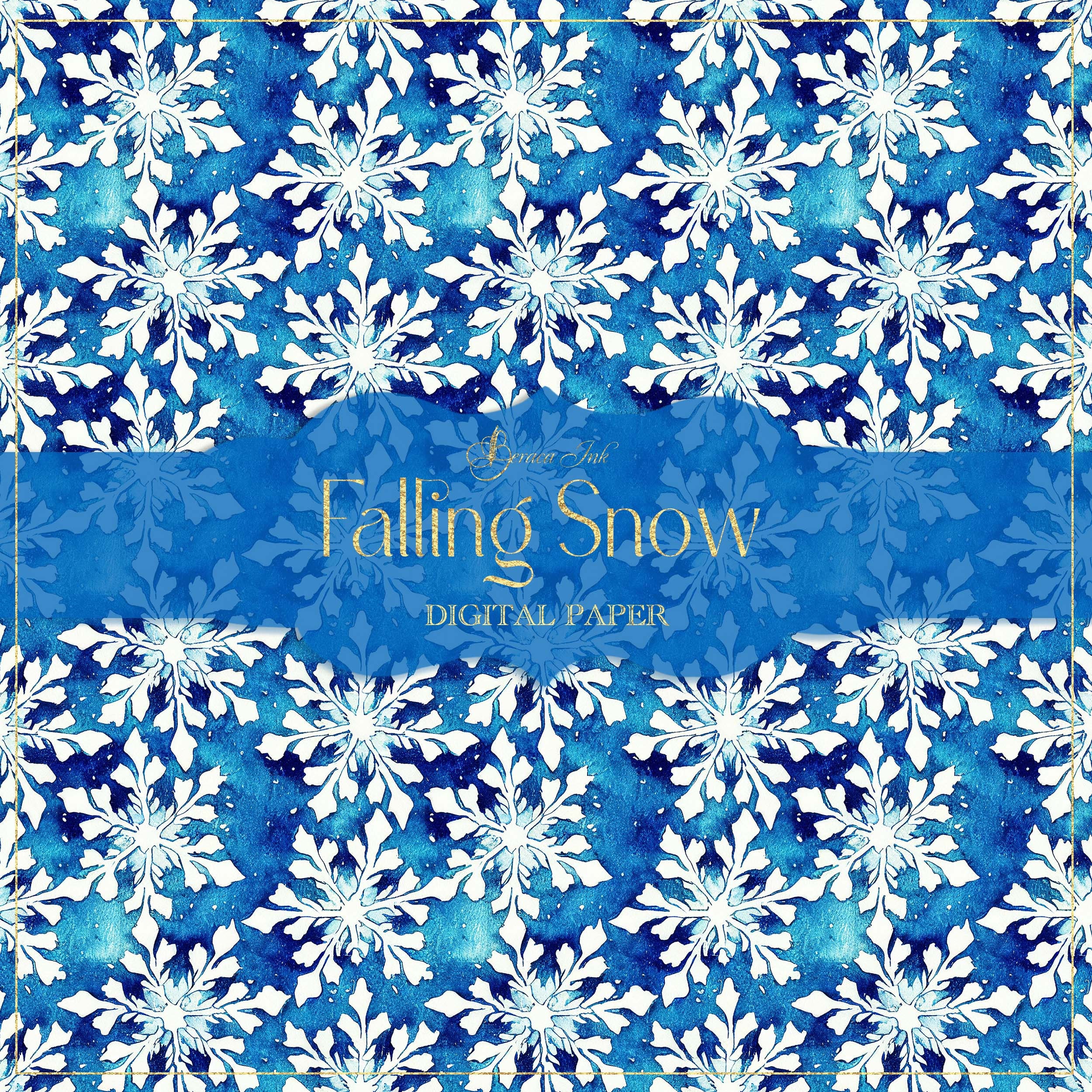 Falling Snow Digital Paper Seamless Pattern White - Etsy