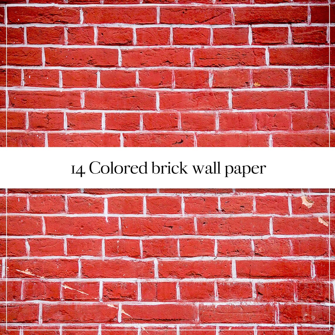 Colored Brick Wall Digital Paper Brick Background Red Brick | Etsy