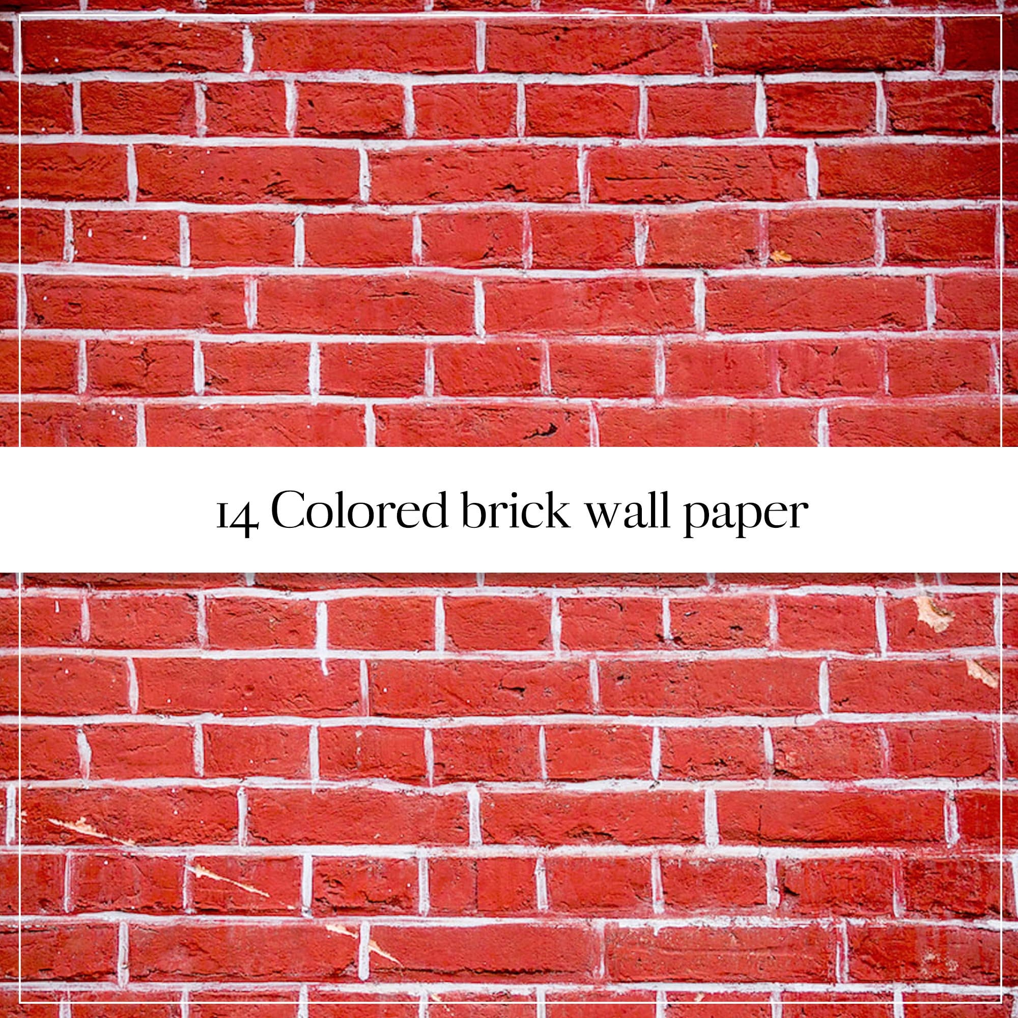 Colored Brick Wall Digital Paper, Brick Background, Red Brick, Rainbow ...