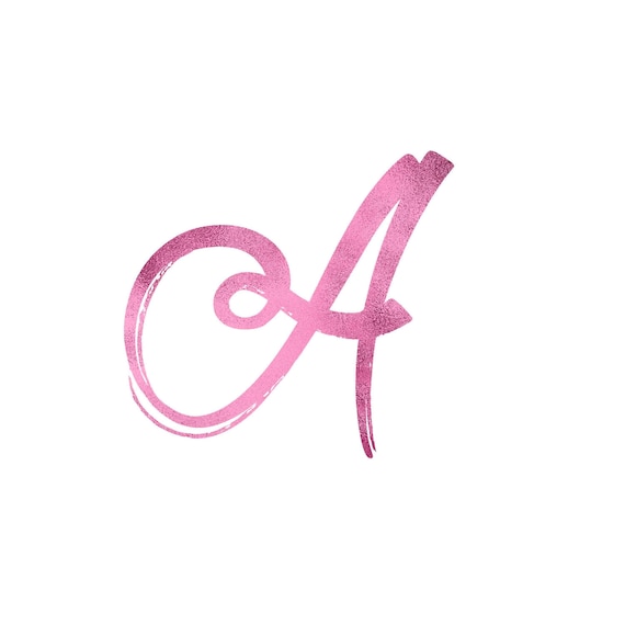 The Letter A In Pink Cursive