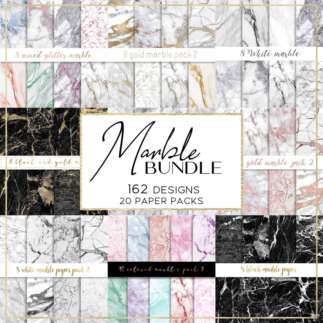 Marble BUNDLE Digital Paper, Gold Marble Wallpaper, Marble Background ...