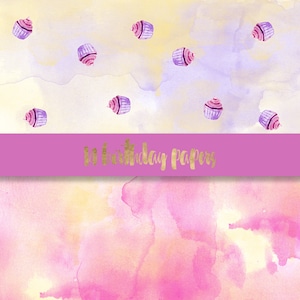 Birthday Digital Paper, Birthday Paper, Balloons Pattern, Happy ...