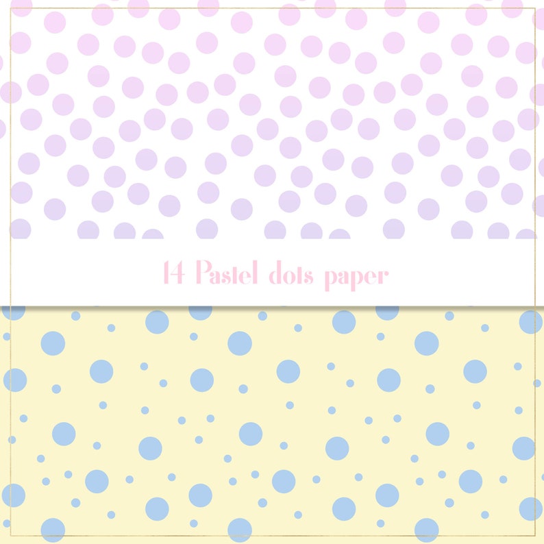 Pastel Dots Digital Paper, Dots Pattern, Pastel Polka Dots, Confetti ...