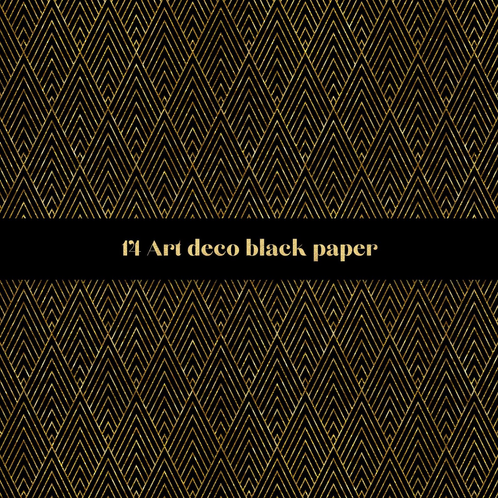 Art Deco Black Digital Paper Seamless Paper Gold Art Deco - Etsy