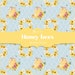 Honey Bees Digital Paper Seamless Pattern Sunflower - Etsy