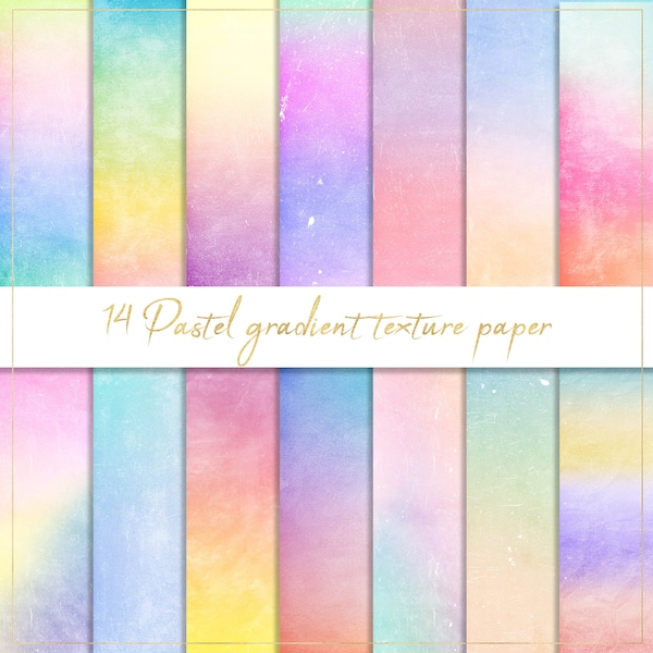 Pastel Rainbow Digital Paper - Etsy