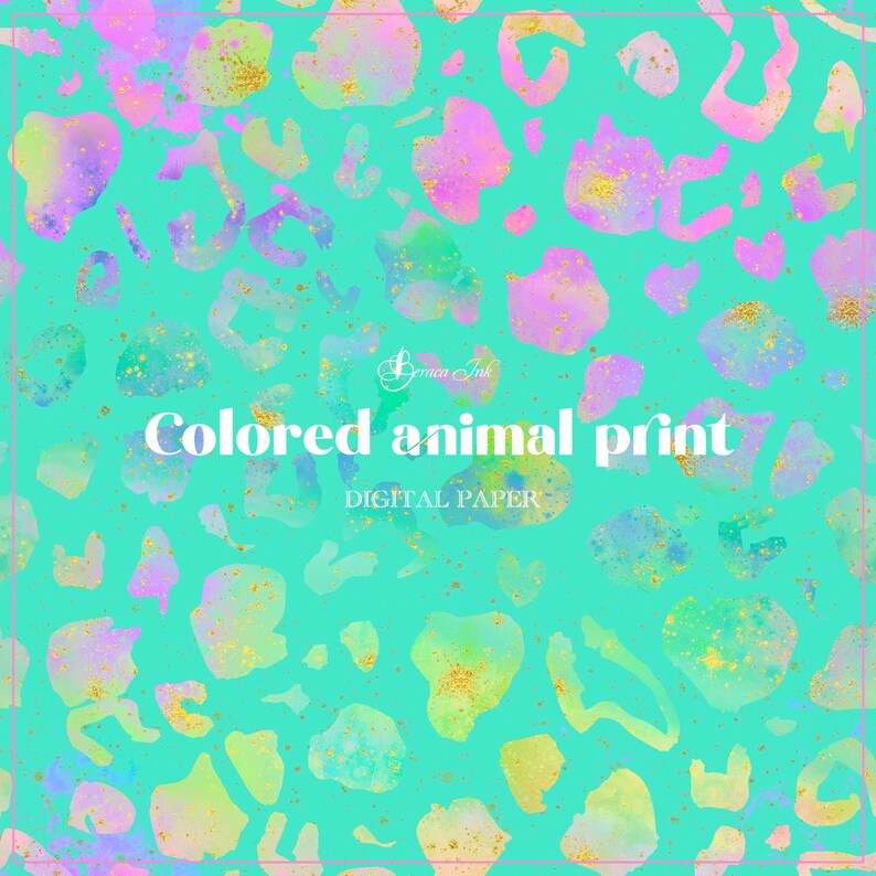 Colored Animal Print Digital Paper Seamless Pattern Tiger - Etsy