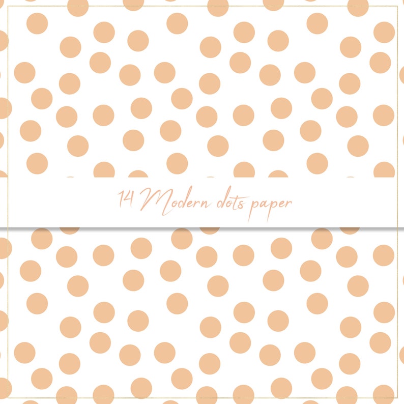 Modern Dots Digital Paper Polka Dots Seamless Pattern | Etsy