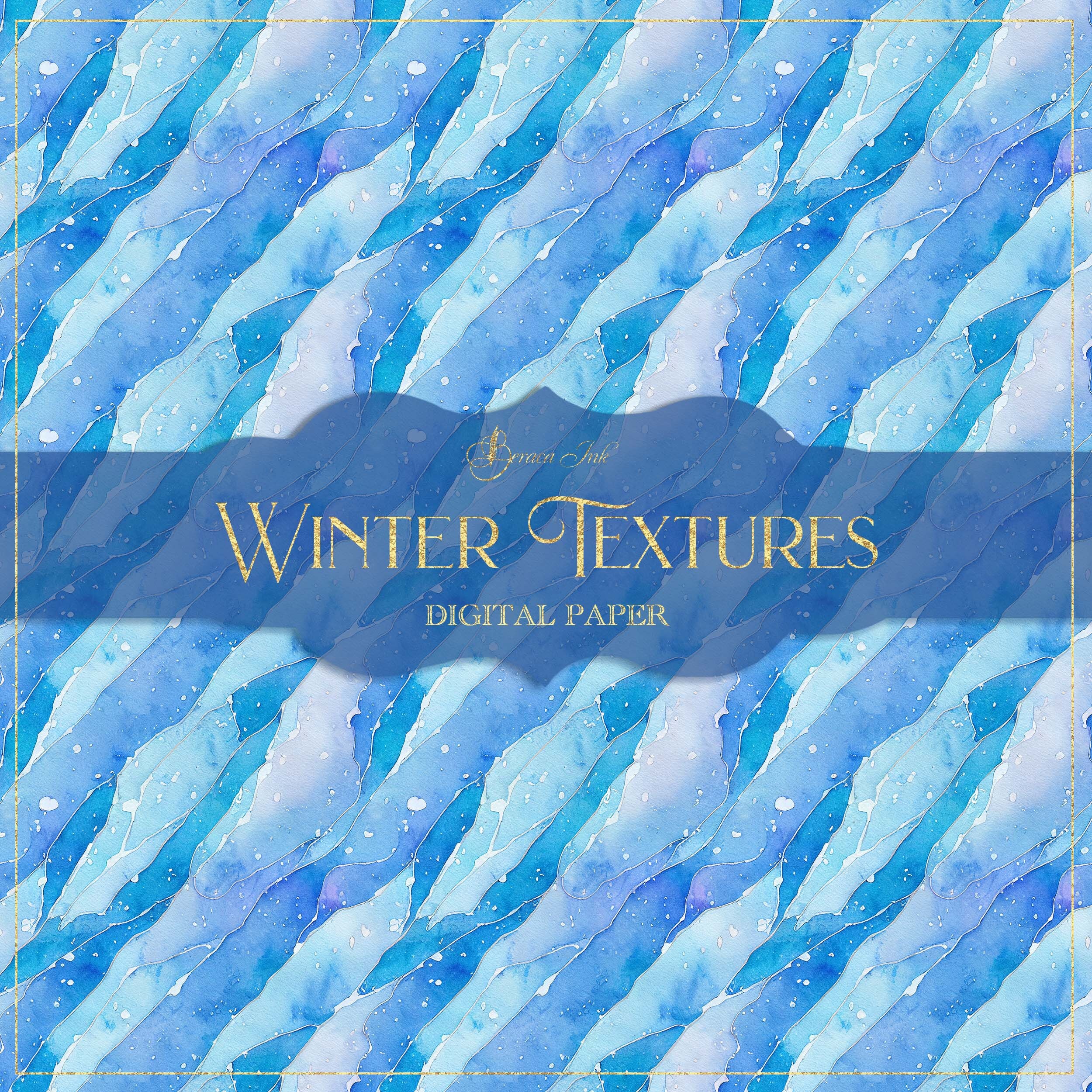 Winter Texture Digital Paper Seamless Pattern Blue - Etsy