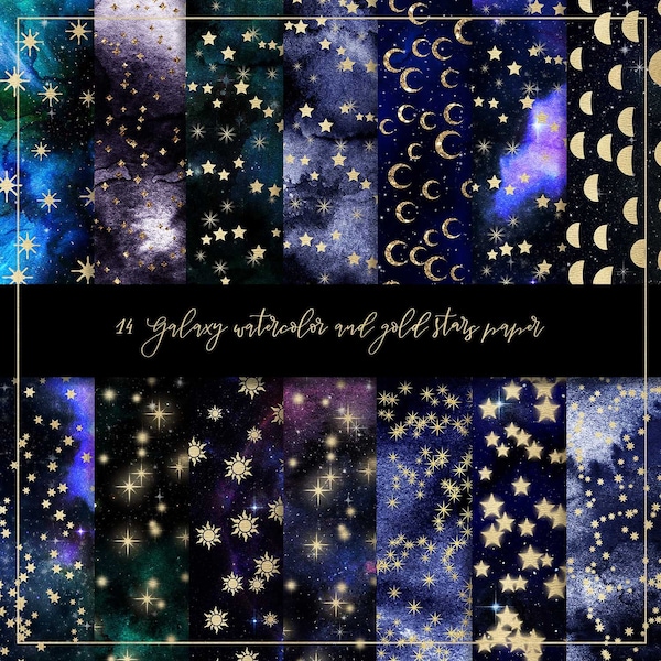 Black Wallpaper With Gold Stars - Etsy