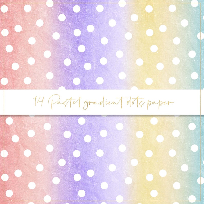 Pastel Gradient Dots Digital Paper Polk Dots Pattern Pastel - Etsy