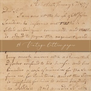 Vintage Letters Digital Paper, Old Documents, Ephemera Paper, Antique ...