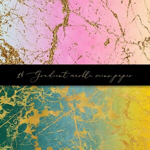 Gradient Gold Marble Digital Paper, Gold Marble Veins, Gradient ...