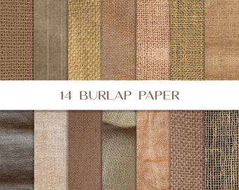 Burlap Digital Paper - Etsy