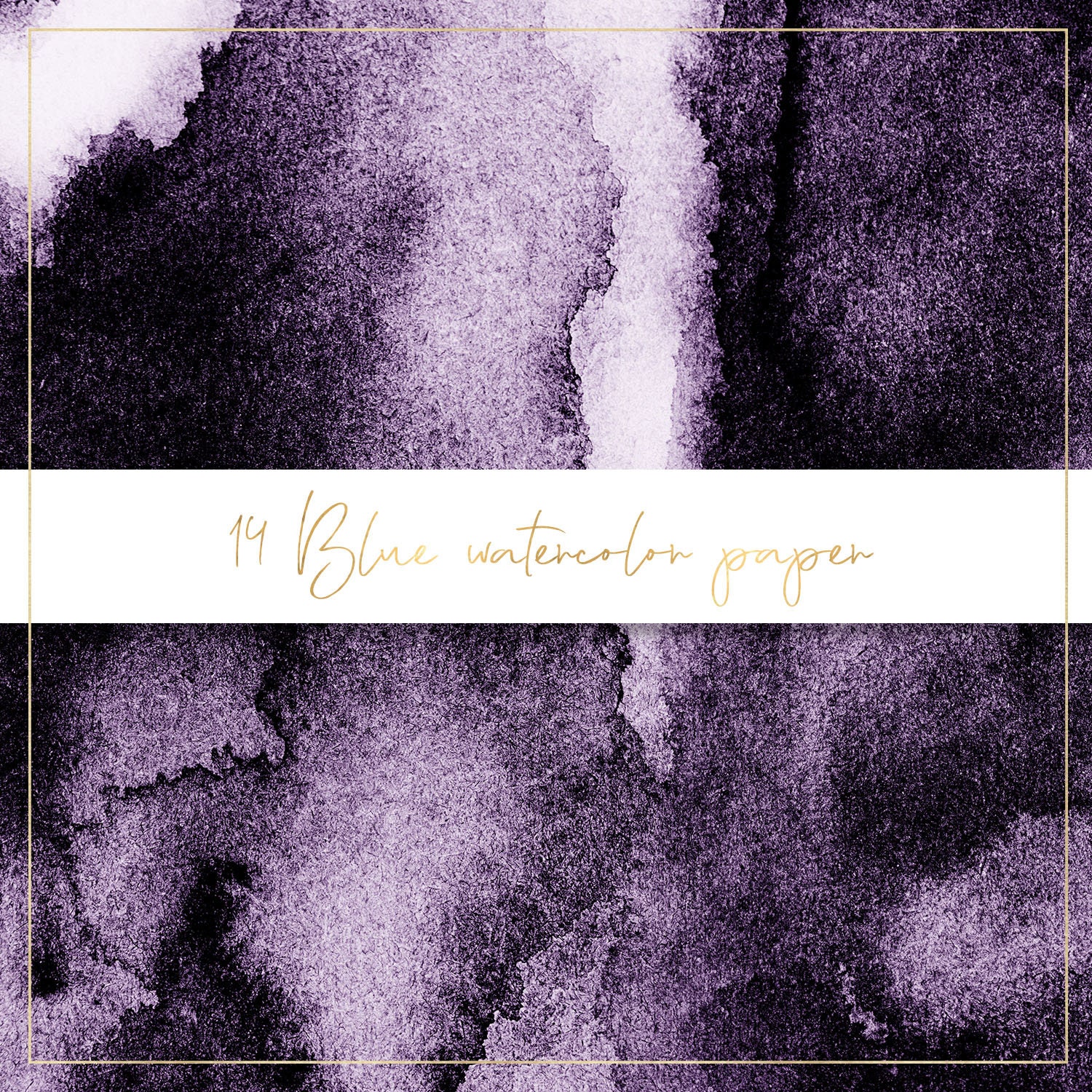 Dark Blue Watercolor Digital Paper Blue Background Lavender | Etsy