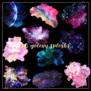 60 Paint Splash Clipart, Brush Strokes, Alcohol Ink Clip Art ...