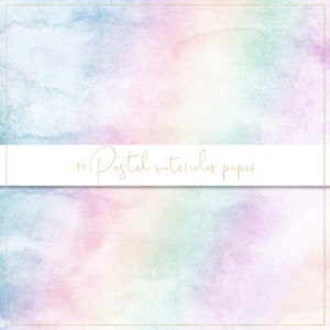 Pastel Watercolor Digital Paper, Pastel Ombre Wallpaper, Pastel ...