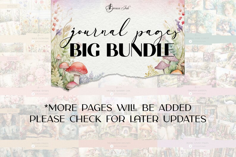 Junk Journal Pages BUNDLE, Printable Digital Junk Journal, Vintage ...