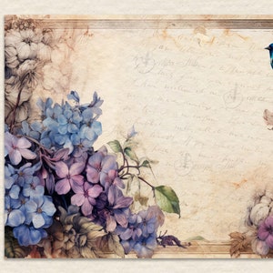 Vintage Floral Journal Pages, Printable Paper, Vintage Botanical ...