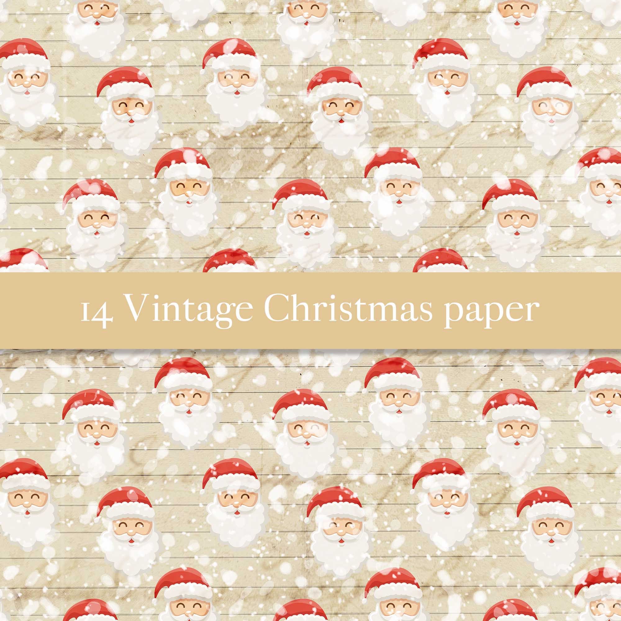 Vintage Christmas digital paper antique christmas rustic | Etsy