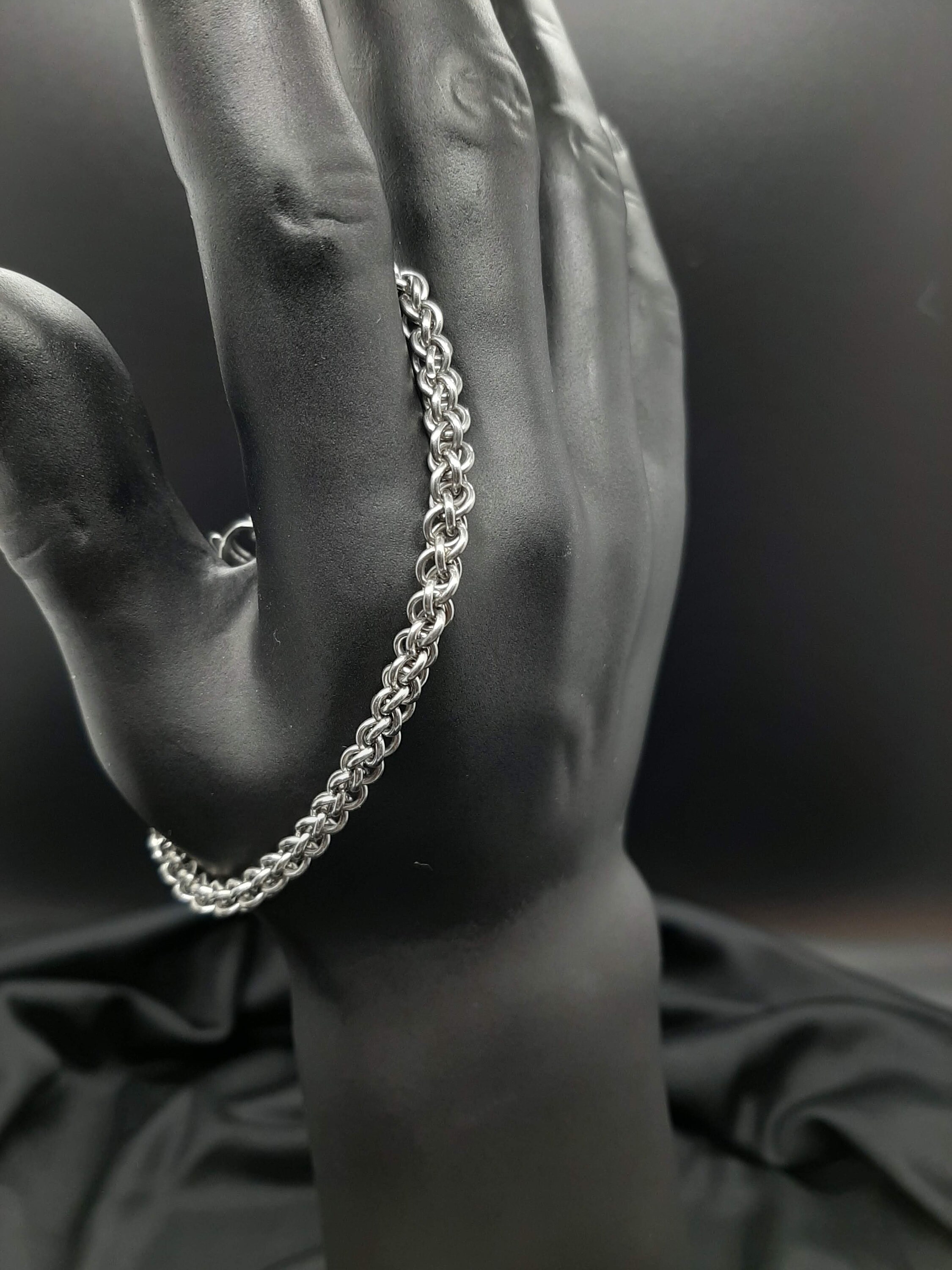 Extra Fine JPL3 Weave Bracelet Stainless Steel Simple Jens Pind Linkage ...