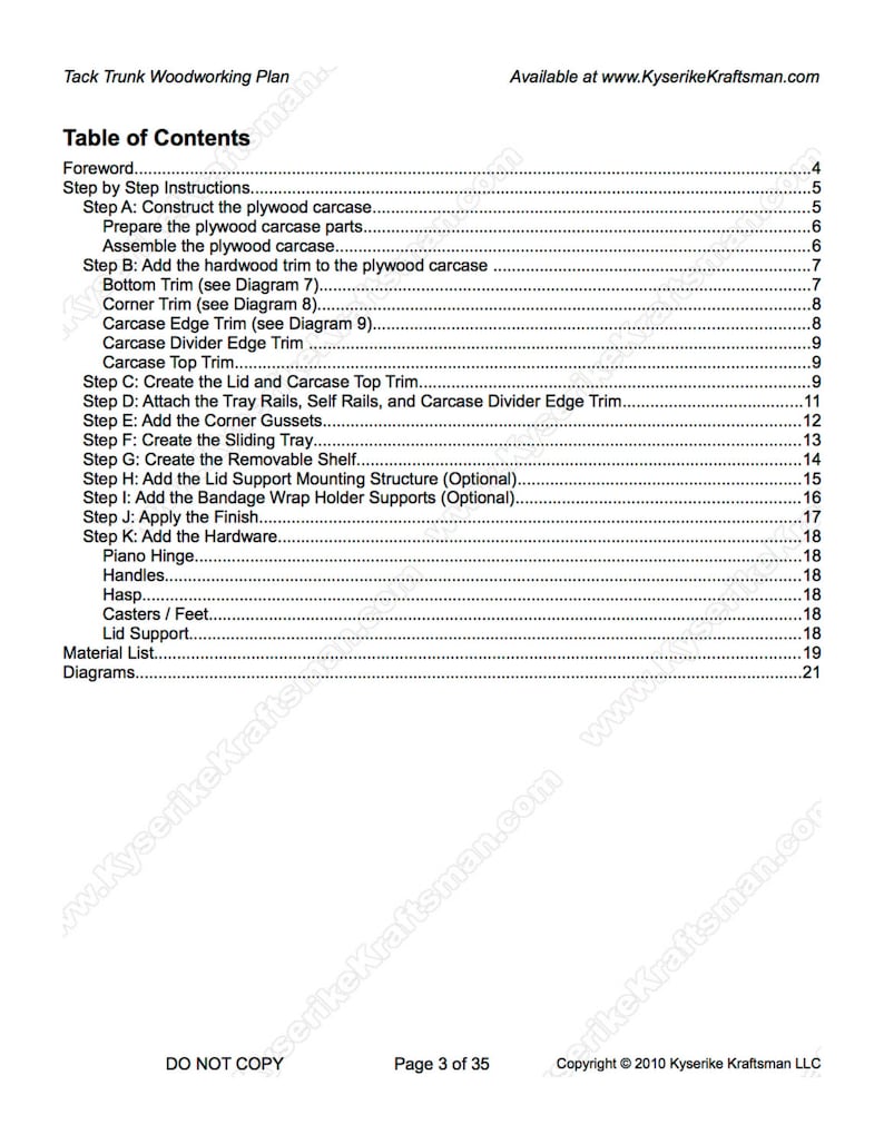 DIY Tack Trunk Woodworking Plan - Etsy