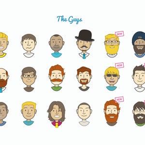 Interactive Avatar Creator Kit | Custom Profile Picture Maker | Vector ...