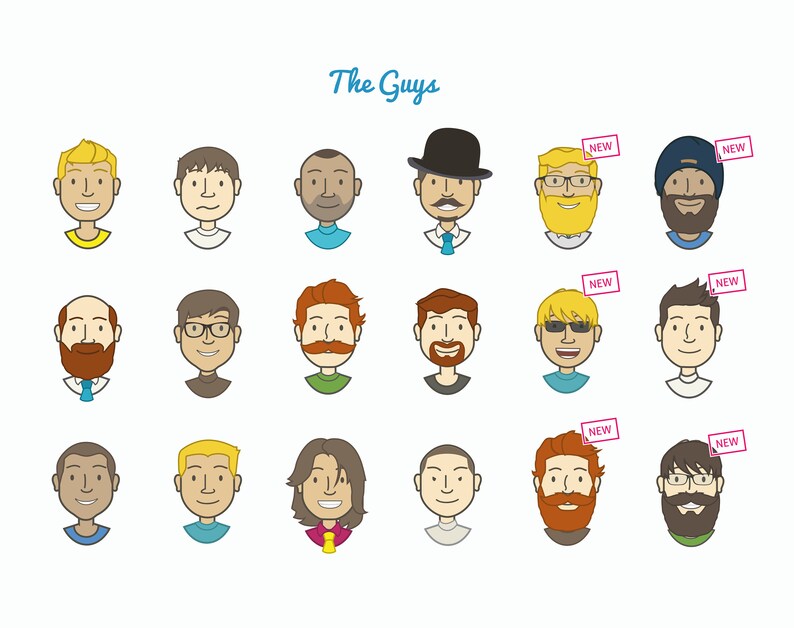 Interactive Avatar Creator Kit | Custom Profile Picture Maker | Vector ...
