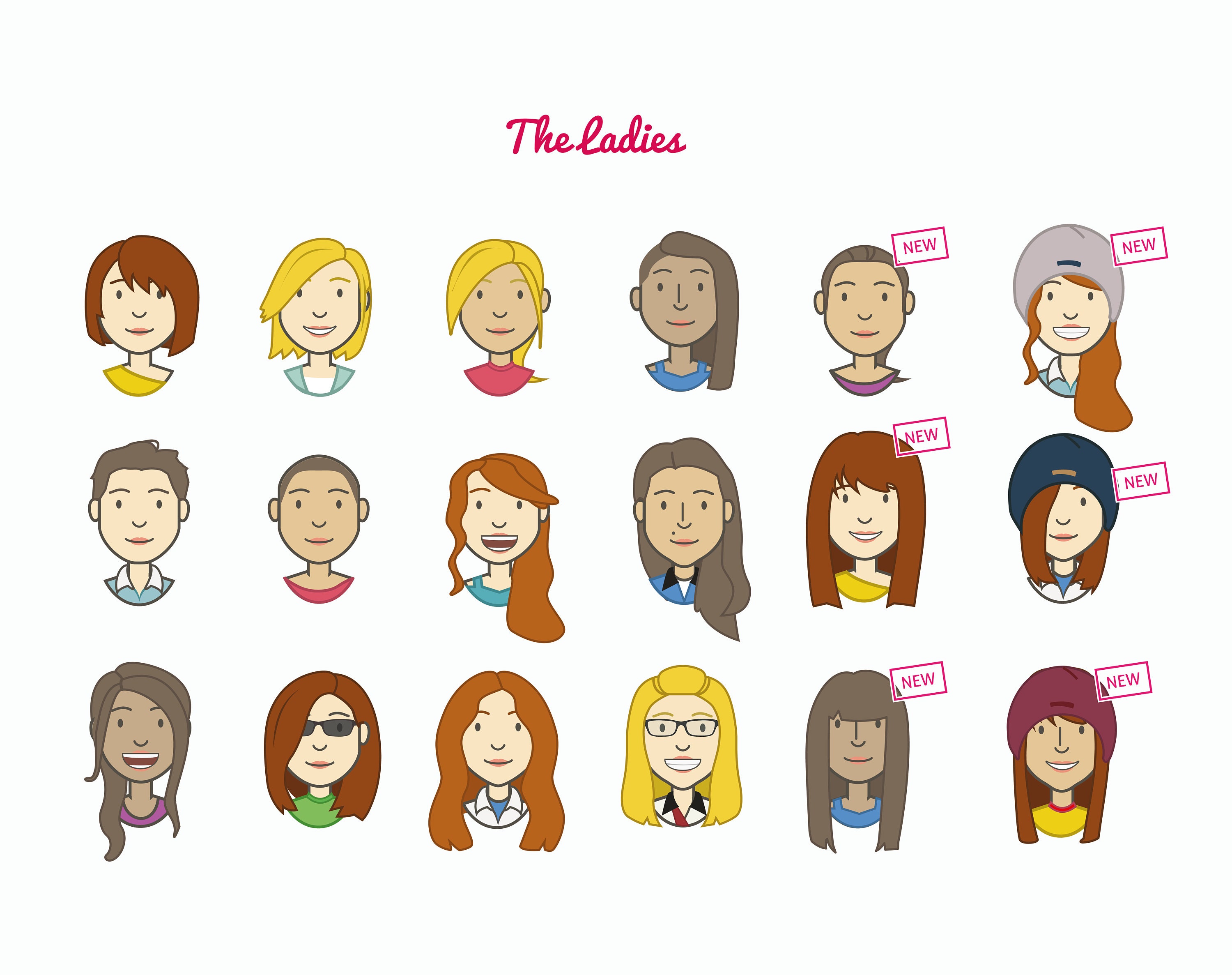 Fresh Avatar Bundle, Design Your Own Avatars, Character Design Pack - Etsy