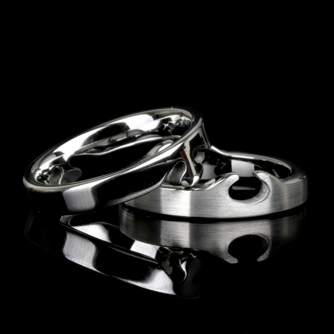 Tungsten Puzzle Ring Interlocking Ring Mens Tungsten Wedding - Etsy