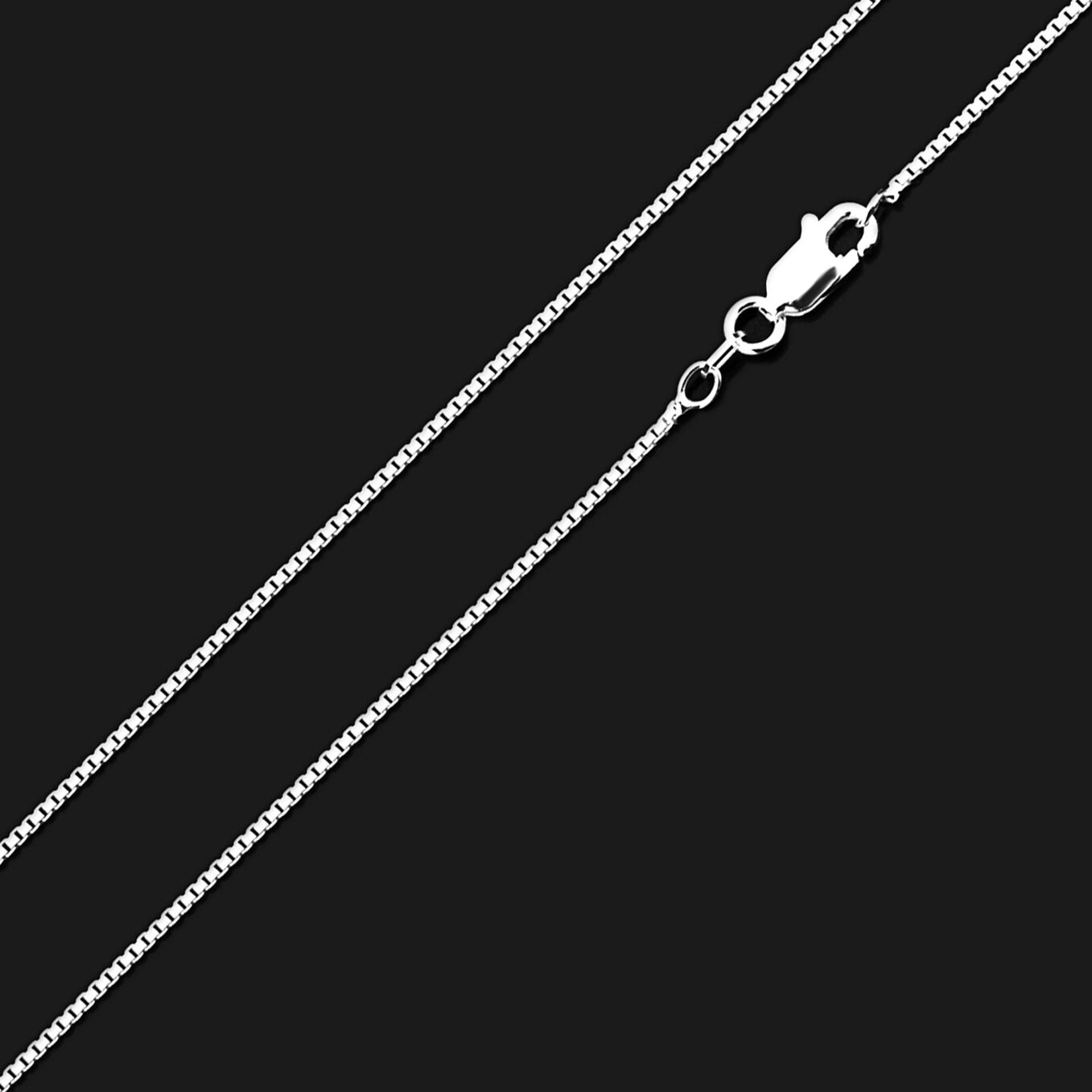 Sterling Silver Box Chain Necklace: Italian 925 Silver - Etsy